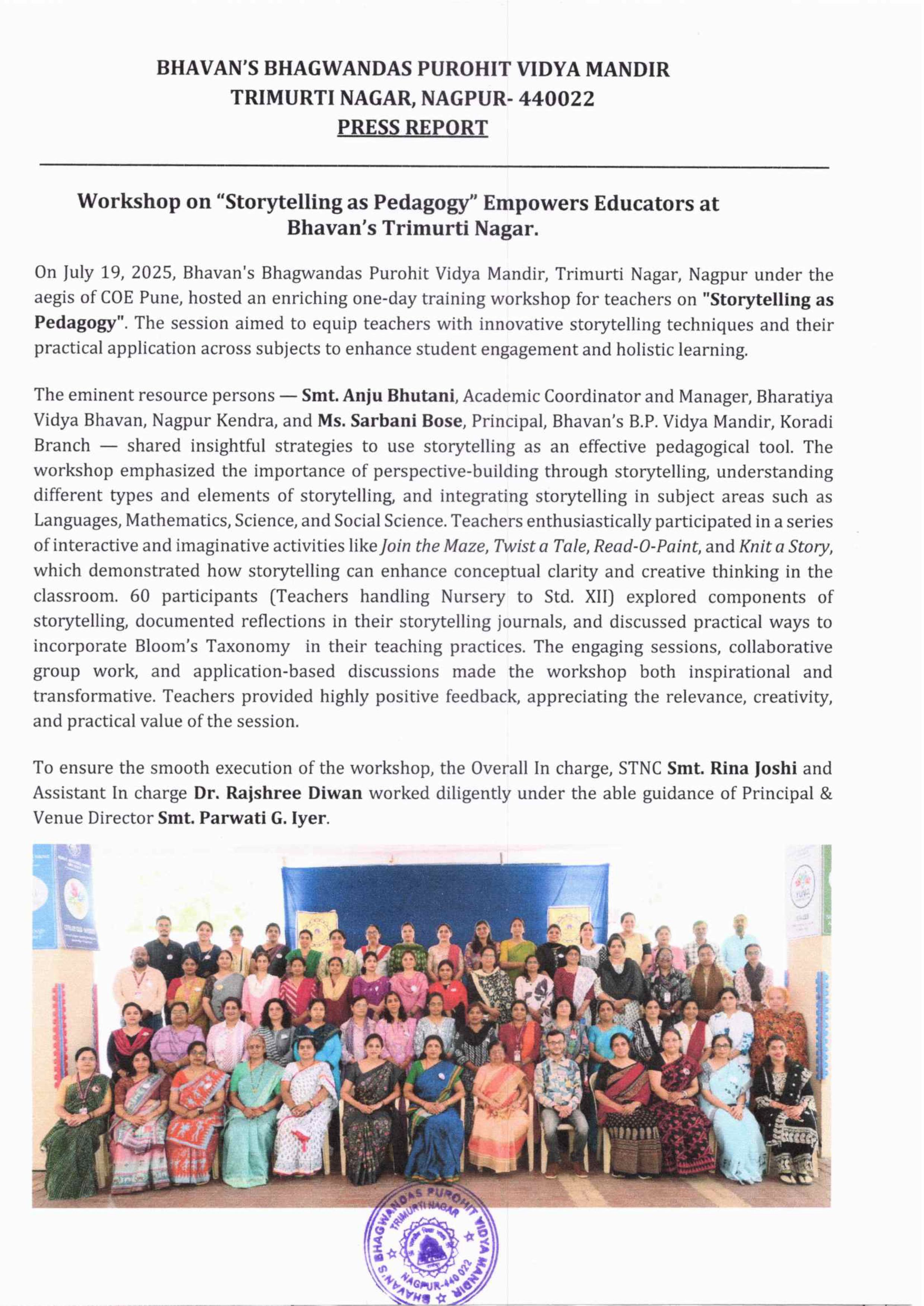 Trimurti Nagar | Bhavan's